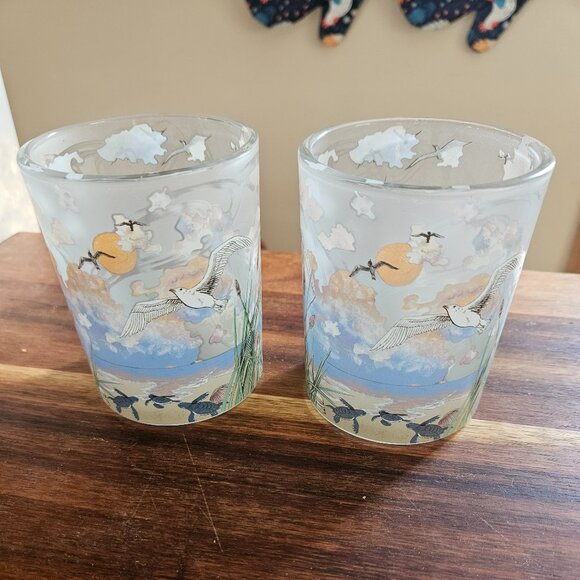 PartyLite | Accents | Partlite Morning Tide Tealight Pair Frosted Glass ...